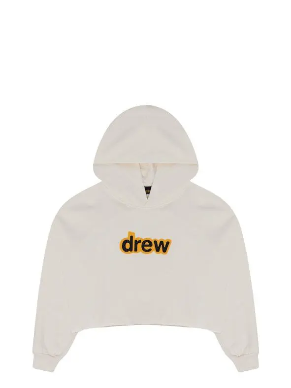 Drew House Secret Cropped Hoodie - Off White