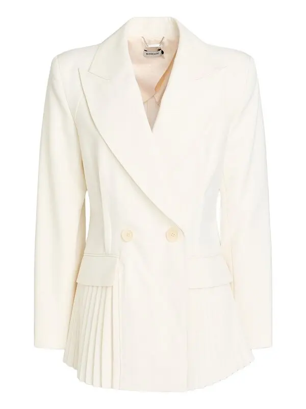 Simkhai Izzie Double-breasted Blazer - Ivory