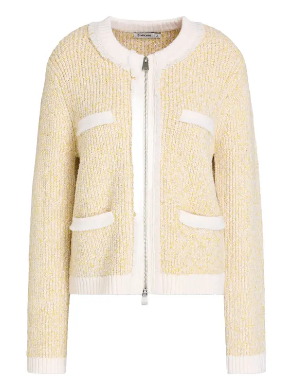 Simkhai Harris Marled Knitted Cardigan - Yellow