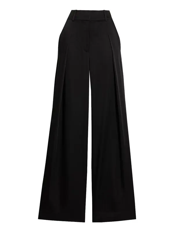 Simkhai Kyra Satin Wide Leg Pants - Black