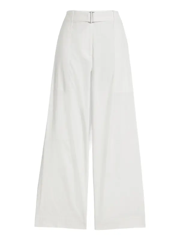 Simkhai Jenny Cropped Wide-leg Pants - White