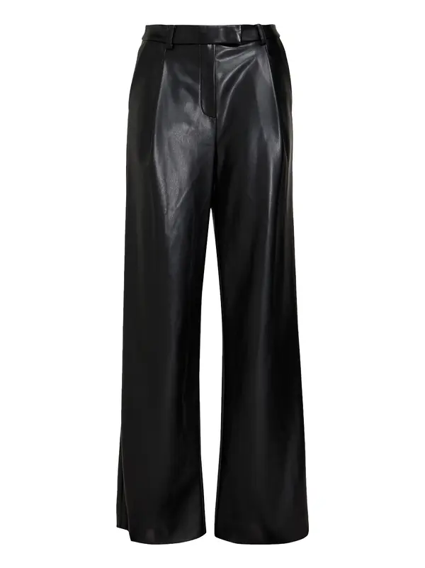 Simkhai Novia Pleated Straight-leg Pants - Black