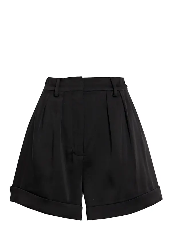 Simkhai Devan Satin-crepe High-rise Shorts - Black