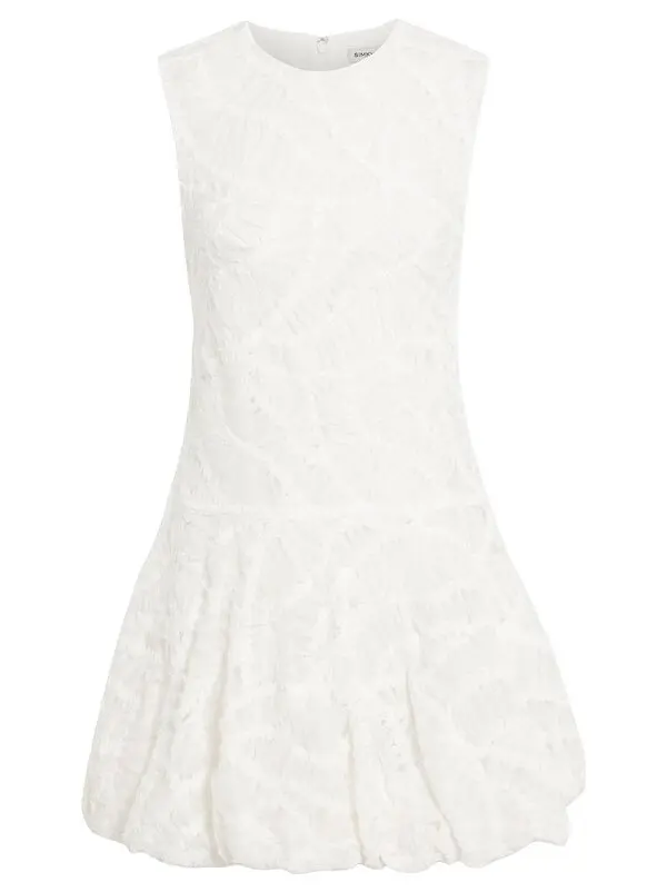 Simkhai Vallan Embroidered Mini Dress - Ecru