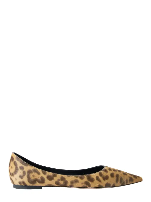 JIMMY CHOO Love Leopard-print Pony Hair Ballet Flats - Animal Print