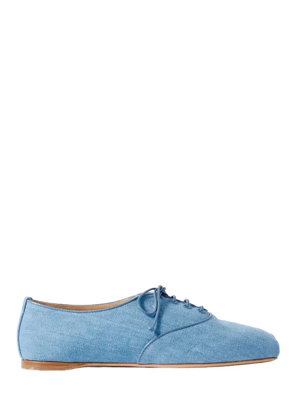 Gabriela Hearst Maya Denim Brogues - Blue