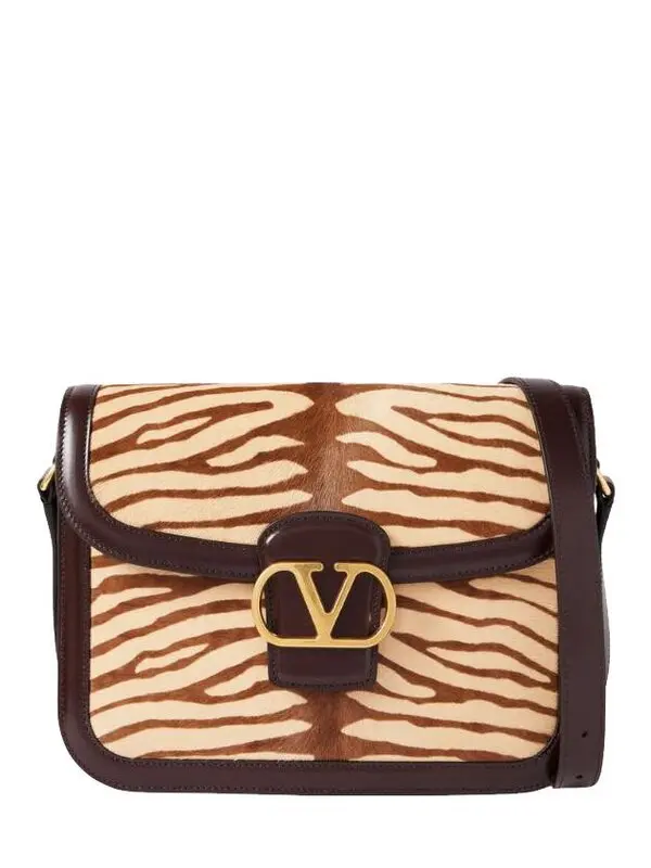 Valentino Garavani 9to5 Calf Hair Shoulder Bag - Neutrals