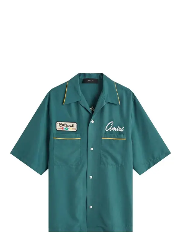 Amiri Billiards Club Camp Collar Shirt - Evergreen