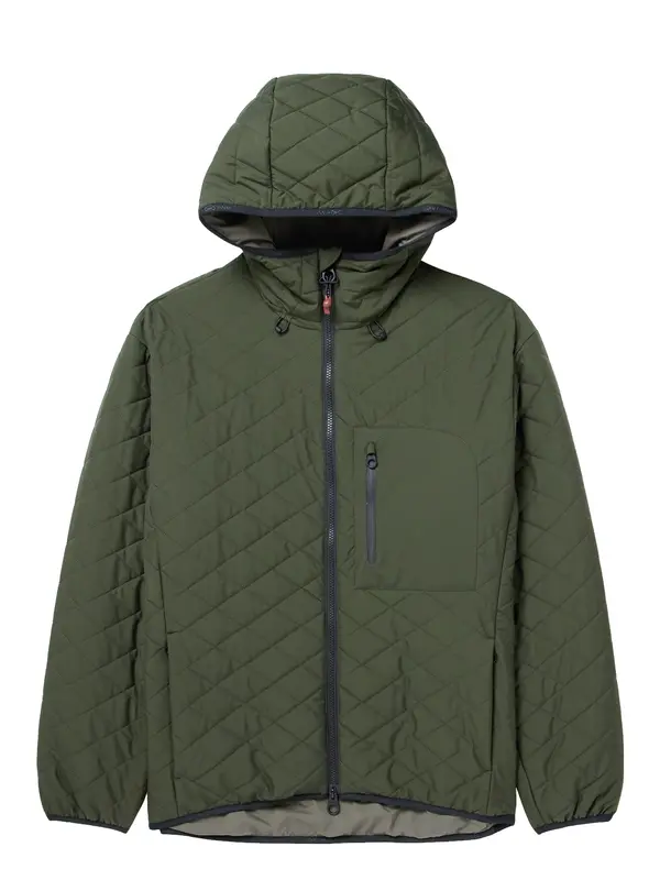 Loro Piana Denali Quilted Storm System® Hooded Ski Jacket - Green