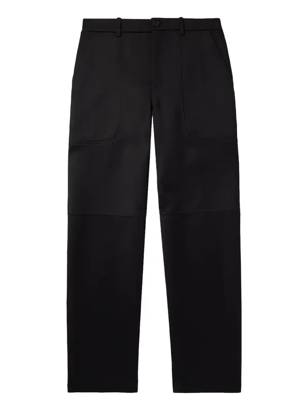 Loewe Straight-leg Panelled Wool-twill Cargo Trousers - Black