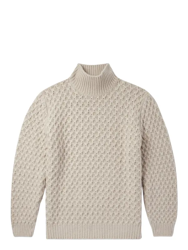 Loro Piana Cashmere Rollneck Sweater - Neutrals