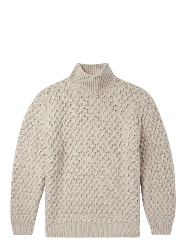 Loro Piana Cashmere Rollneck Sweater - Neutrals