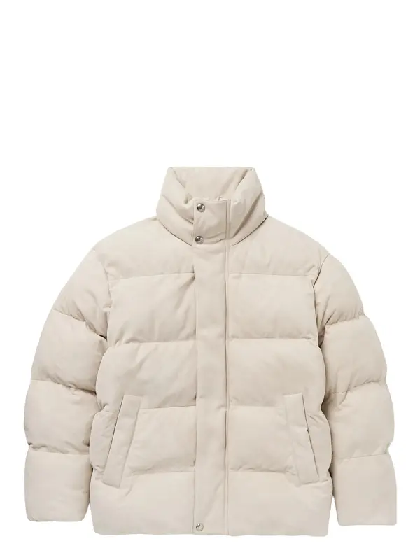Loro Piana Flavio Quilted Suede Jacket - Neutrals