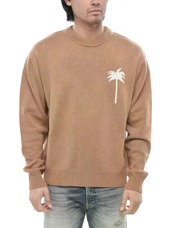 Palm Angels Palms Knit Sweater - Brown