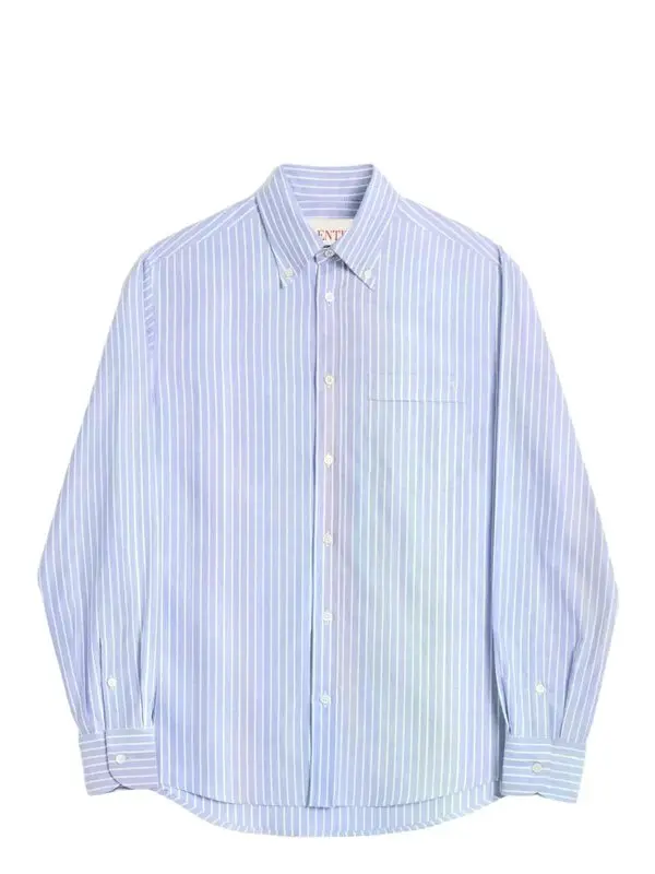 Valentino Garavani Logo-embroidered Shirt - Blue