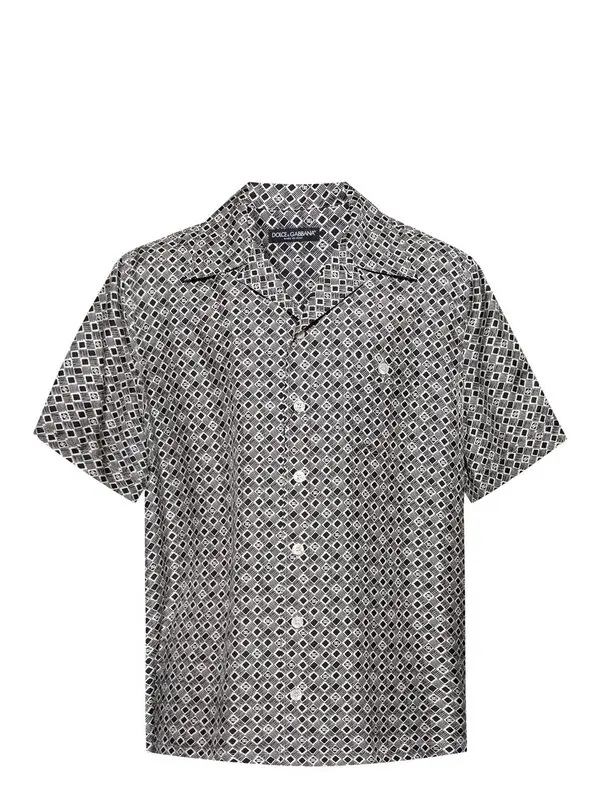 Dolce & Gabbana Geometric-pattern Shirt - Black