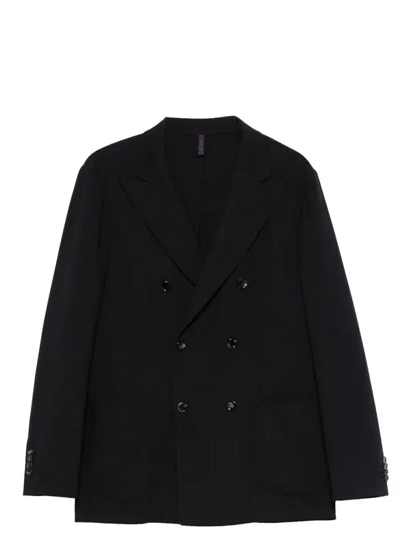 DELL'OGLIO Double-breasted Blazer - Black
