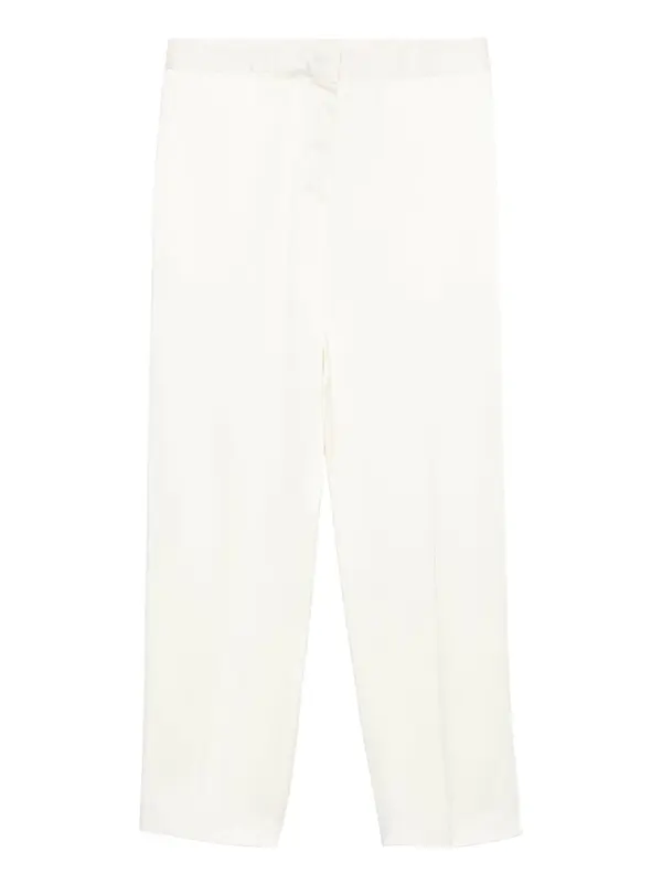 JIL SANDER Satin Trousers - Neutrals