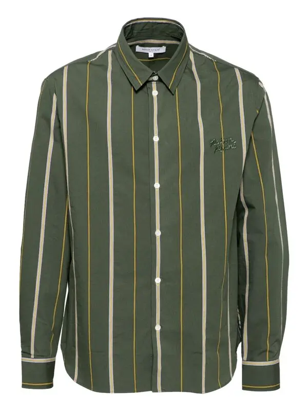 Maison Kitsuné Striped Shirt - Green