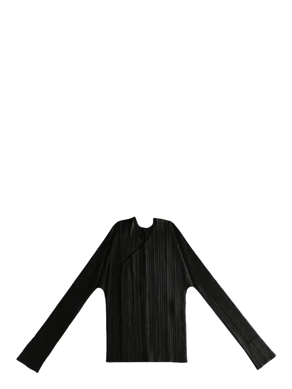 Issey Miyake Plissé Blouse - Black