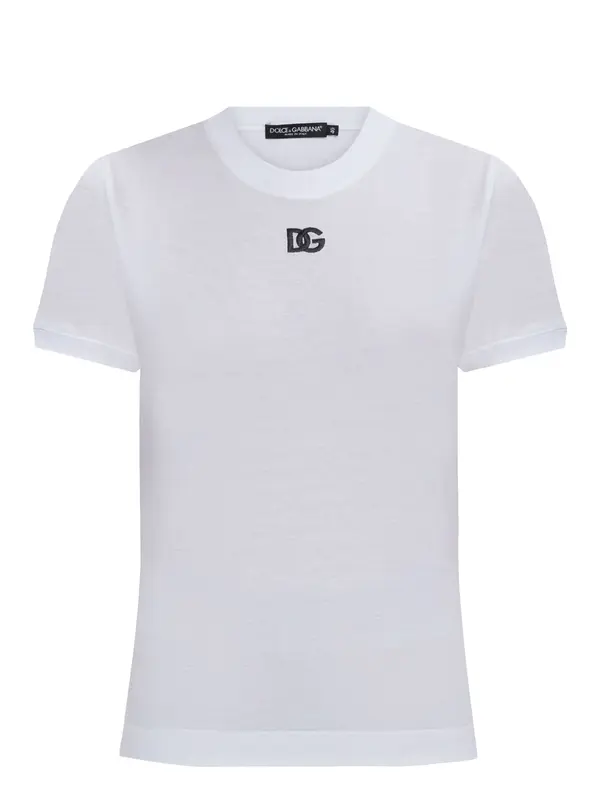 Dolce & Gabbana Embroidered Logo T-shirt - White