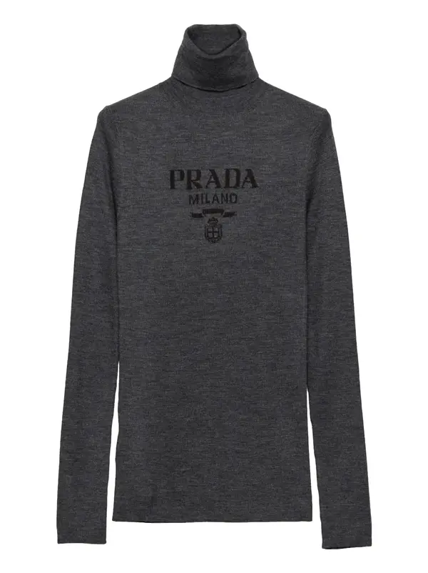 Prada Wool Turtleneck Sweater - Grey