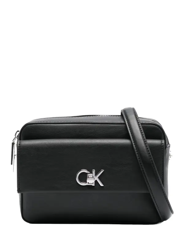 Calvin Klein Plaque Cross Body Bag - Black