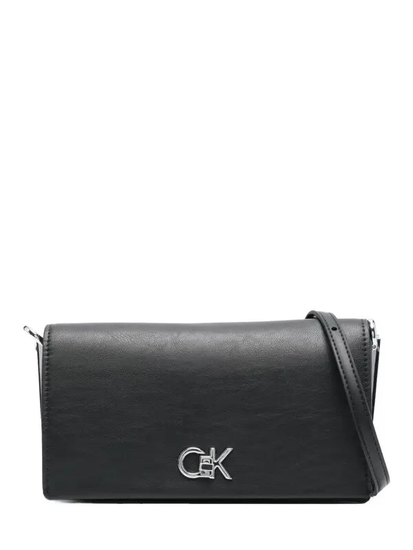 Calvin Klein Plaque Crossbody Bag - Black