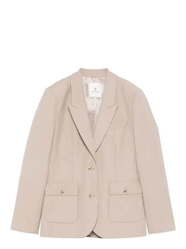 ANINE BING Wool Blazer - Neutrals