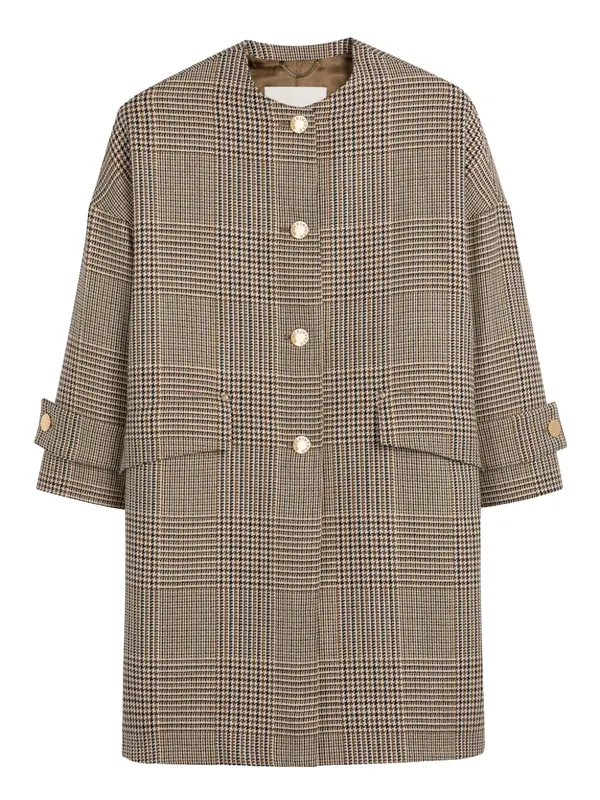 Mackintosh Humbie Collarless Coat - Neutrals