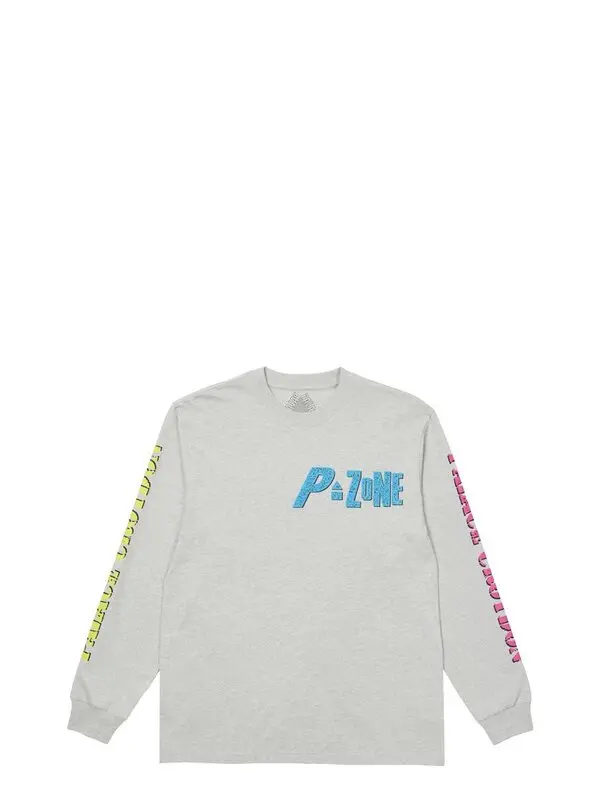 PALACE Mzone Mutant Stomp Longsleeve - Grey Marl