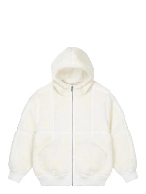 PALACE Sherpa Hooded Jacket - Off White