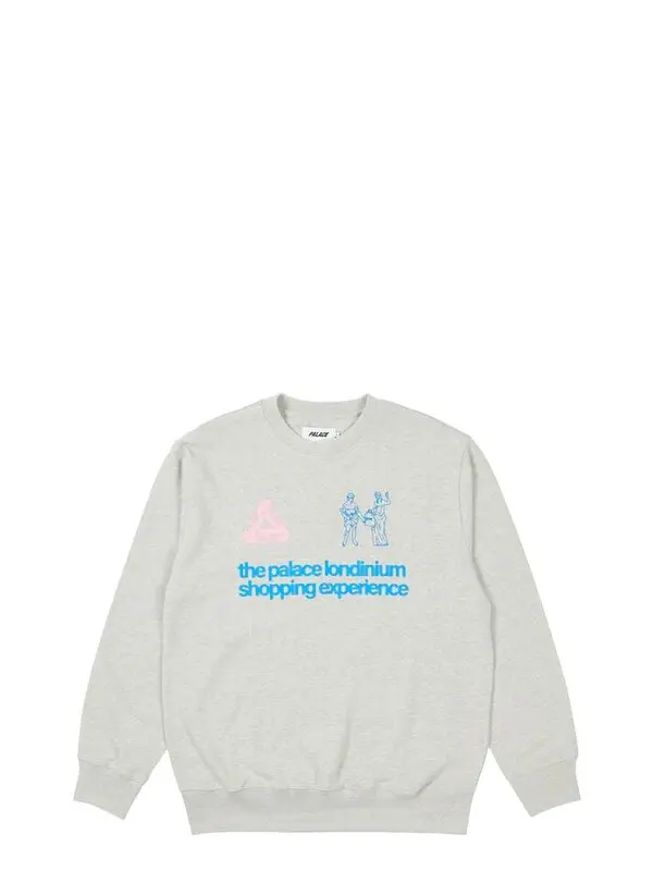 PALACE Shopping Experience Crew - Grey Marl