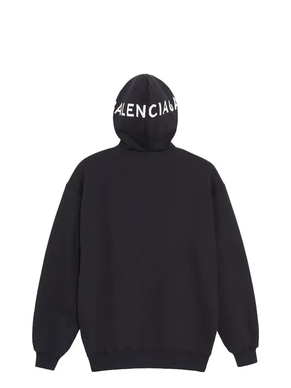 Balenciaga Hooded Cocoon Sweatshirt - Black