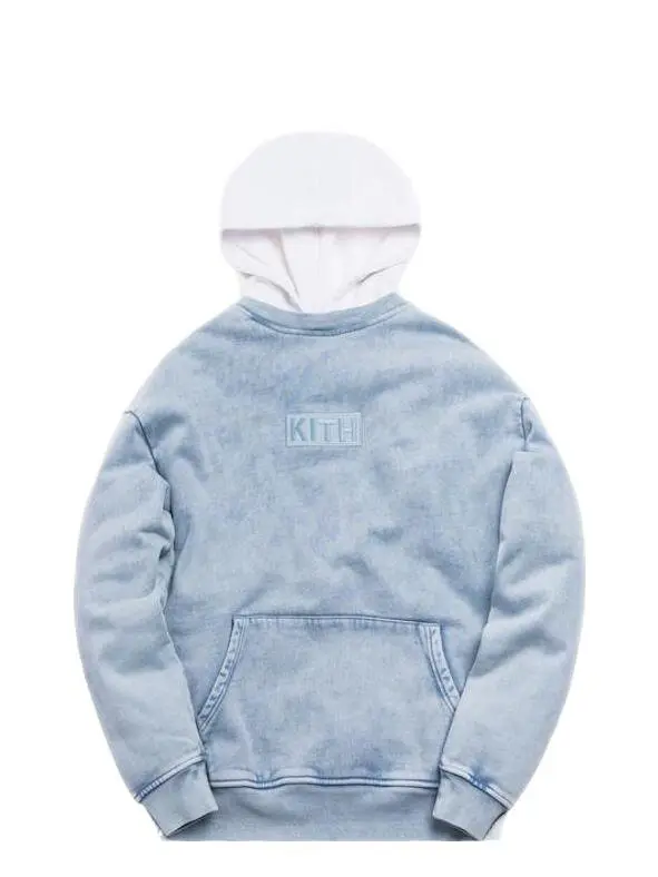 Kith Two Tone Indigo Hoodie - Light Indigo