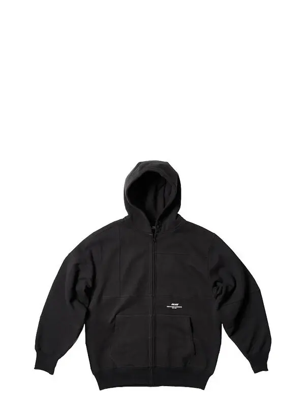 PALACE X Engineered Garments Heavy Patchwork Zip Hood - Black