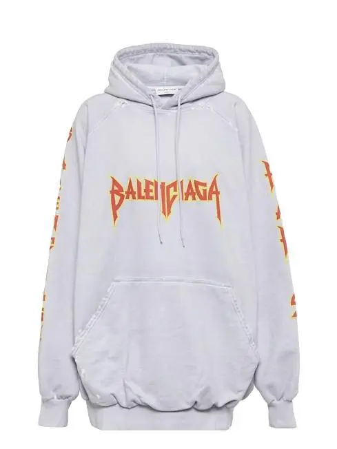 Balenciaga Metal Vintage Oversized Hoodie - White