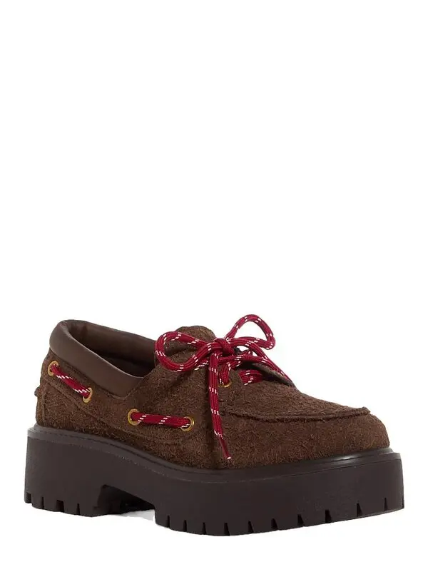 Jeffrey Campbell Crushed Lug Platform Loafers - Brown Suede