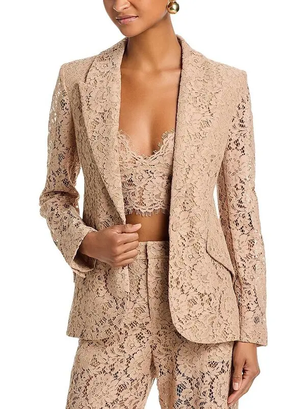 L'Agence Chamberlain Lace Blazer - Cappuccino