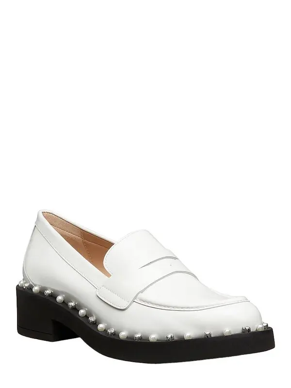 STUART WEITZMAN Reverie Loafer Flats - White