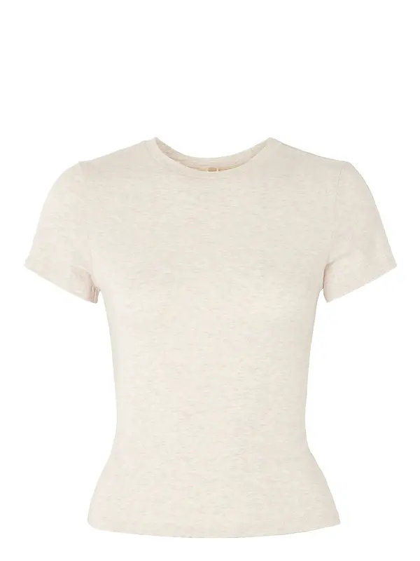 SKIMS Stretch-cotton Jersey T-shirt - Neutrals