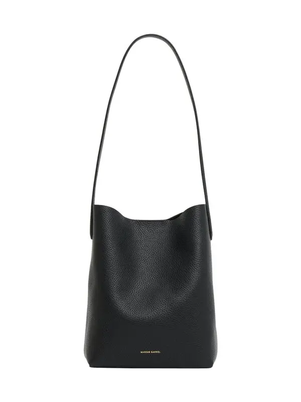 MANSUR GAVRIEL Cabas Mini Leather Shoulder Bag - Black