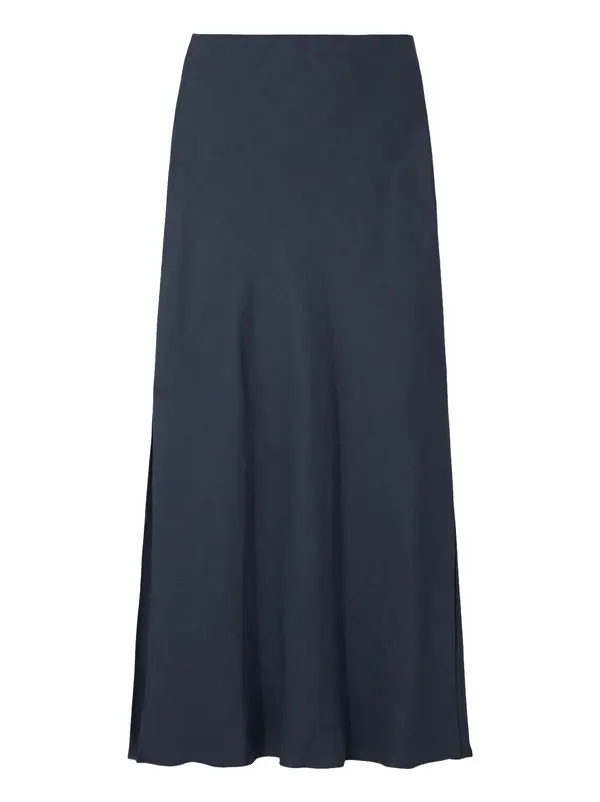 Brunello Cucinelli Crepe Maxi Skirt - Blue