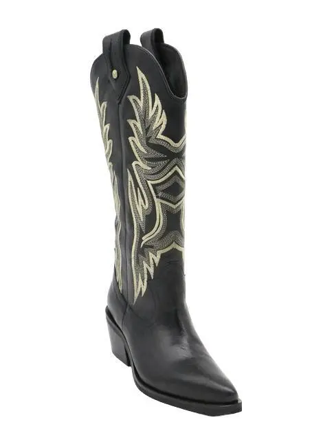 STIVALI NEW YORK Dramen Western Cowboy Boots - Black