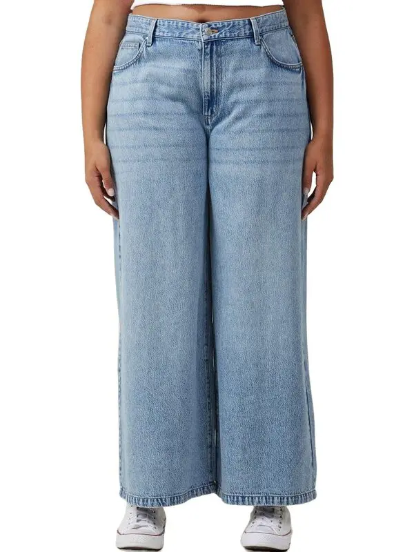 COTTON ON Lyocell Super Wide Leg Jean - Coast Blue