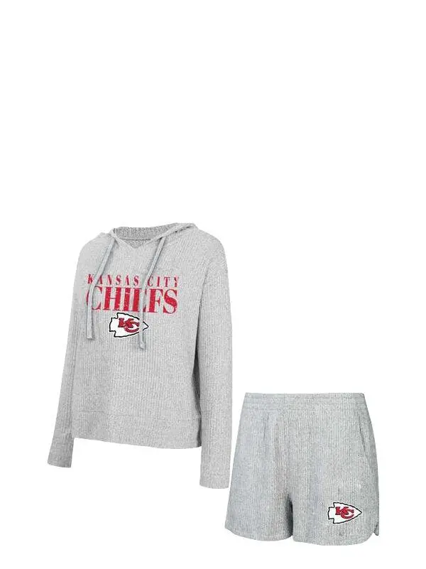 CONCEPTS SPORT Kansas City Chiefs Hoodie And Shorts Set - Gray