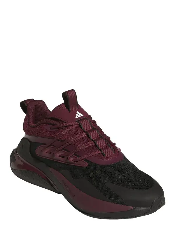 Adidas Alphaboost V2 Running Shoe - Black/ Team Maroon 2/ White