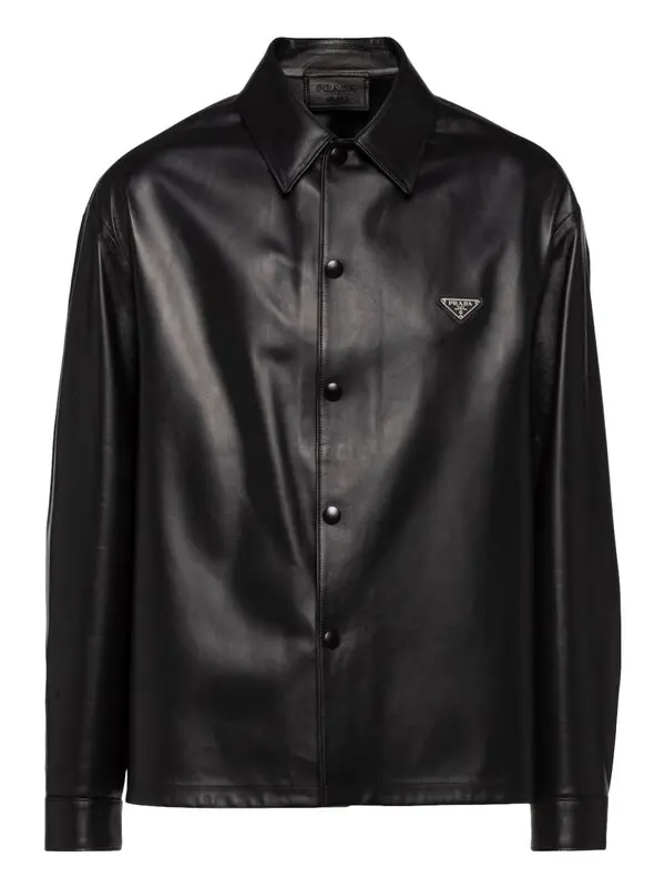 Prada Leather Shirt - Black