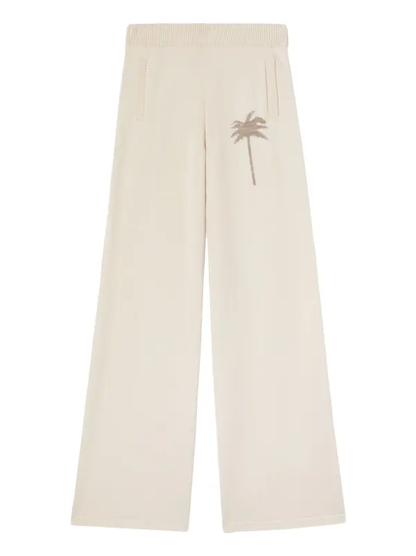 Palm Angels Palm Tree Knitted Trousers - Neutrals