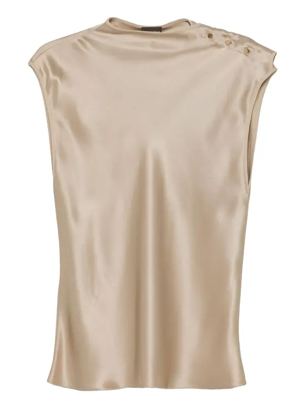 Giorgio Armani Silk Top - Neutrals
